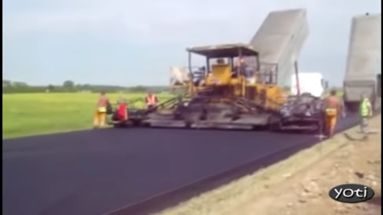 Tar road construction machinery (Prt1) - YouTube