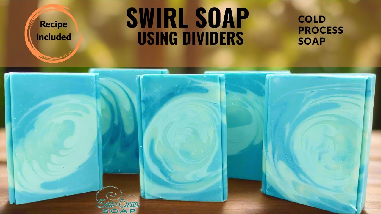Easy Swirl Cold Process Soap using Dividers. Includes Recipe - YouTube