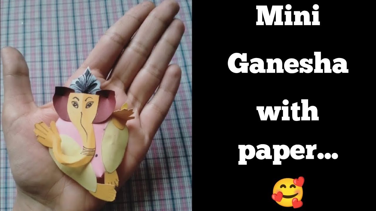 Make Mini Ganesha from Paper at Home | Ganesh Chaturthi Crafts #youtube ...