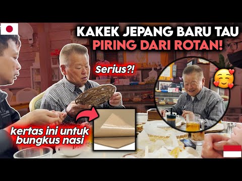 Kakek Jepang kagum dengan cara orang Indonesia bungkus nasi pake kertas