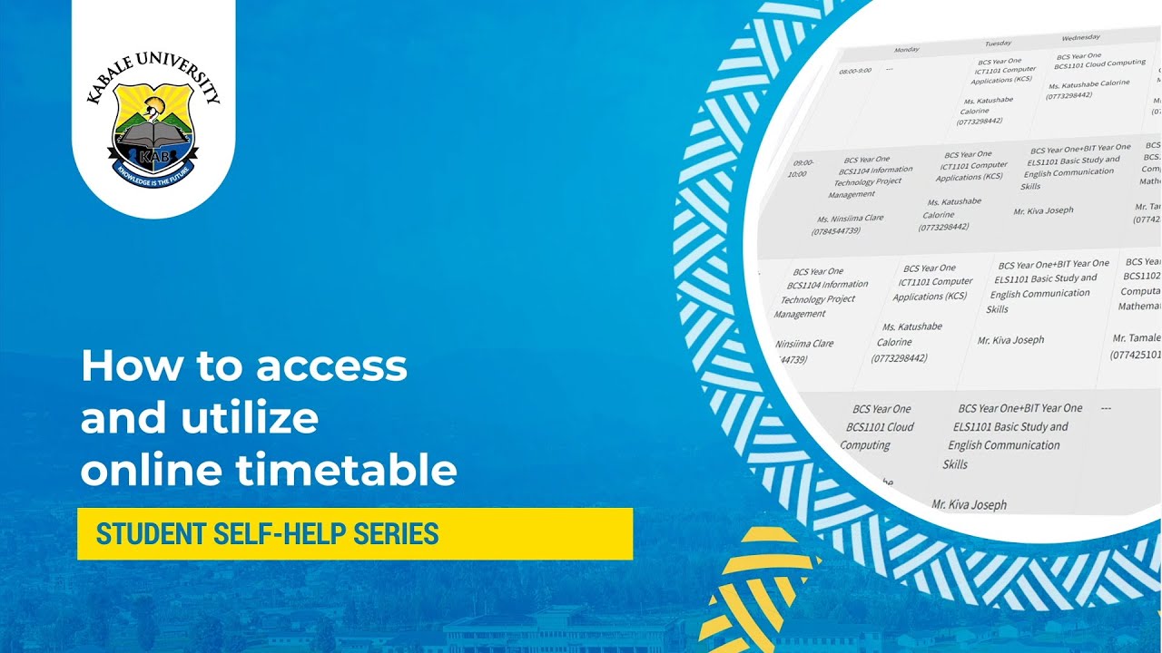 How to access the Online Timetable - YouTube