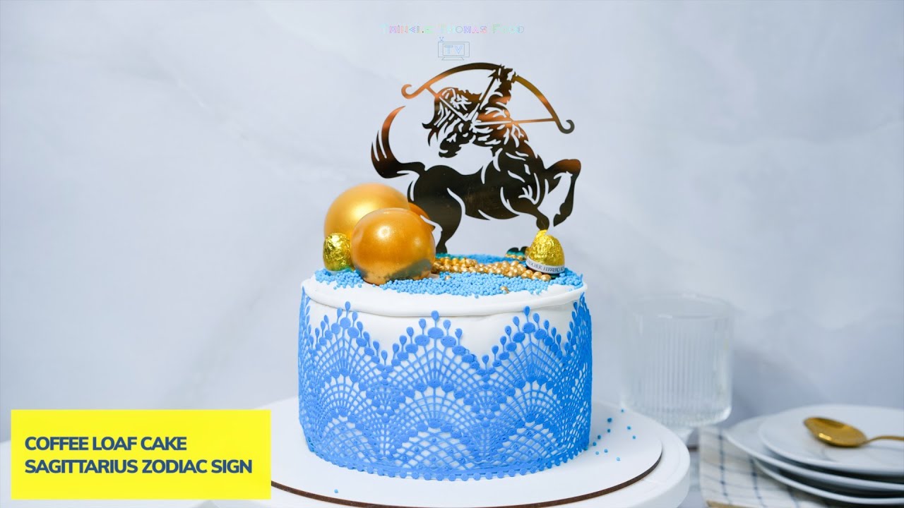 Sagittarius Zodiac Sign Cake | Coffee Loaf Cake Recipe | Coffee Walnut ...