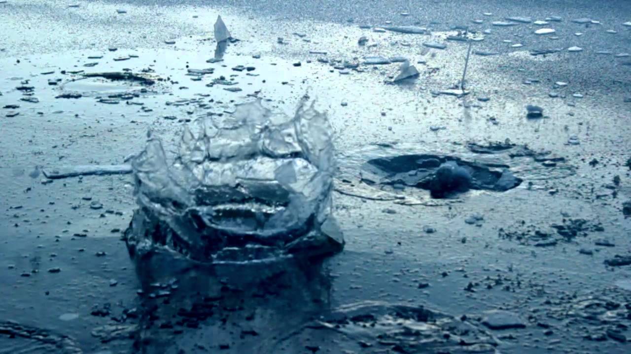Ice breaking slow motion. ( Canon 550d, 18-55mm lens) - YouTube
