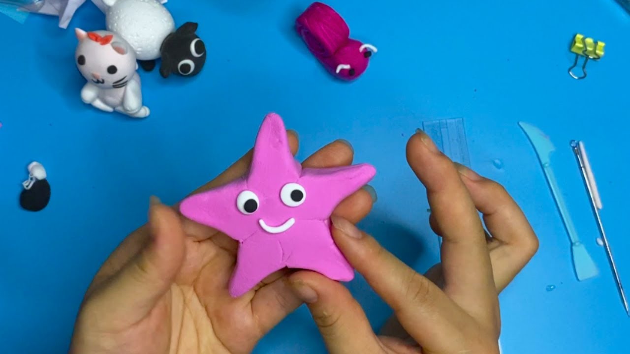 Clay Art 🌟 How to make Star ★ Clay Star ⚝ Making Star | Model craft ...