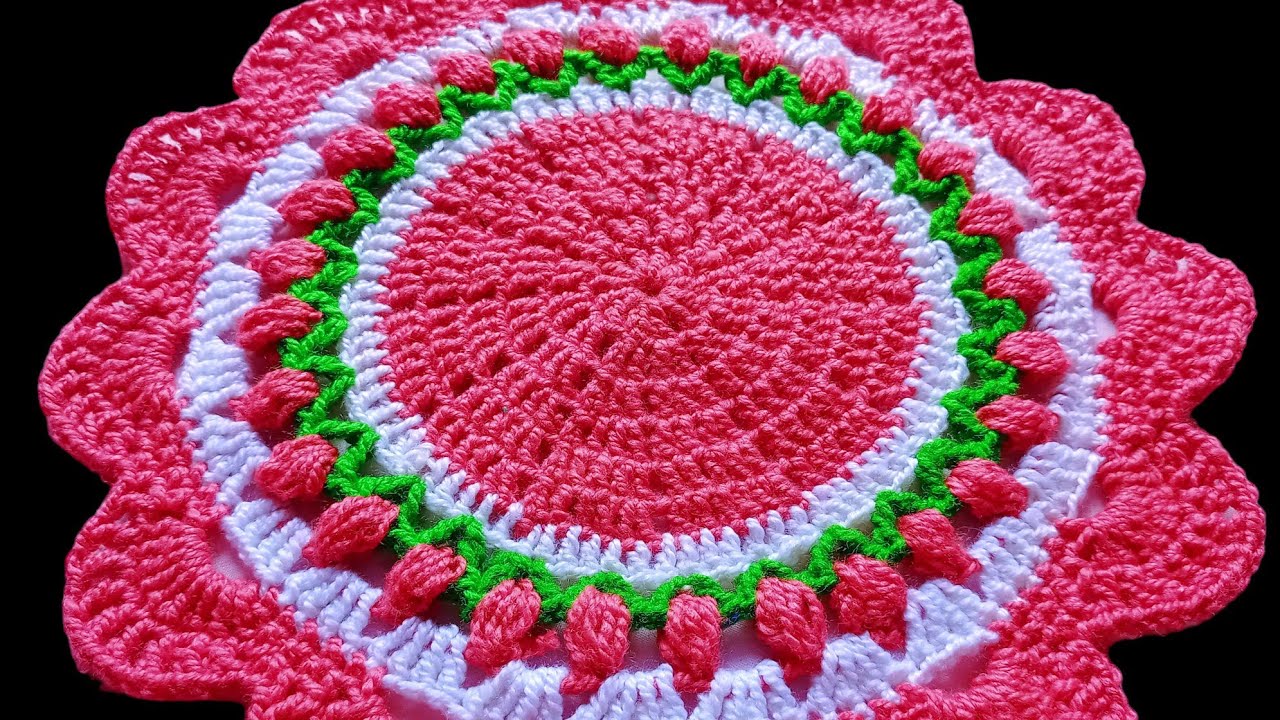 Thalposh Crochet Rumal Design | Thalposh Design | Thalposh | Crochet ...