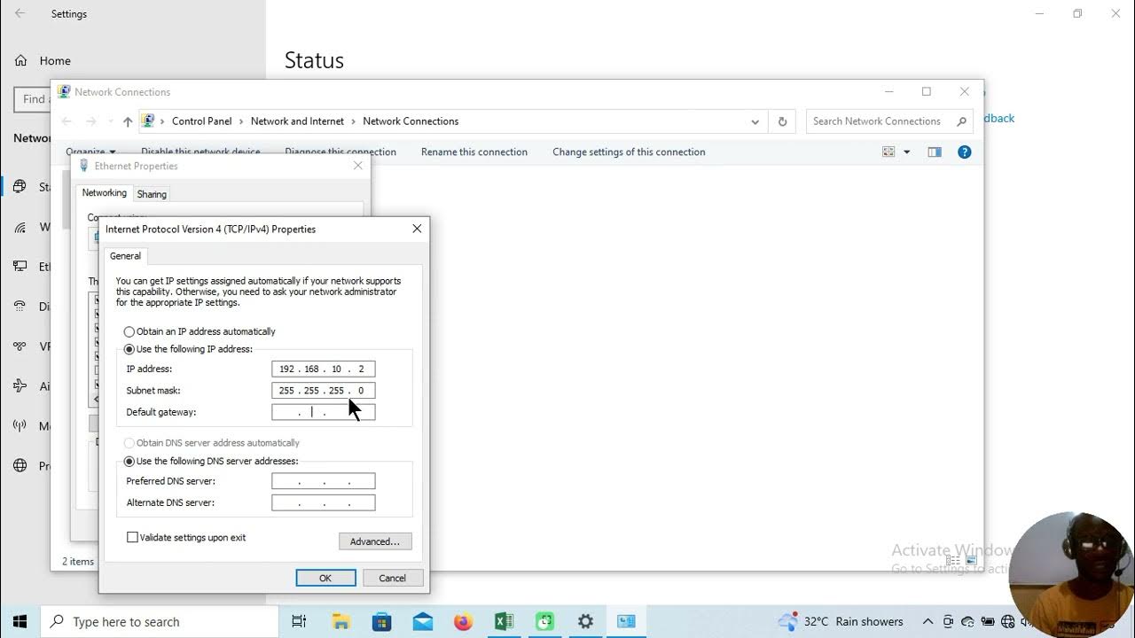 How to assign IP address to computer system. - YouTube