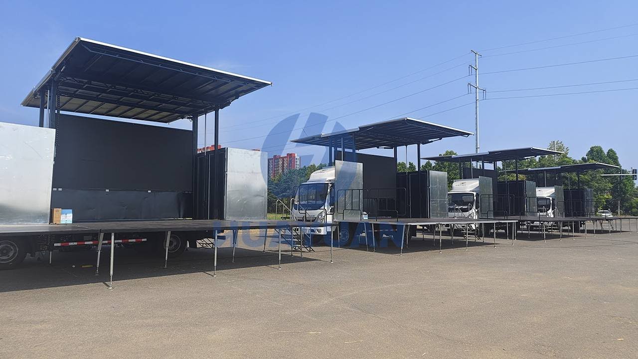 T135-6 mobile hydraulic stage truck for small bands, outdoor ...