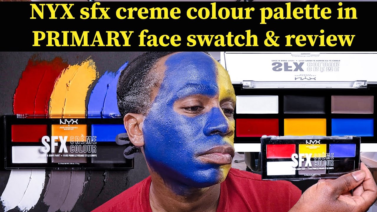 Nyx sfx creme colour palette in PRIMARY face swatch and review - YouTube