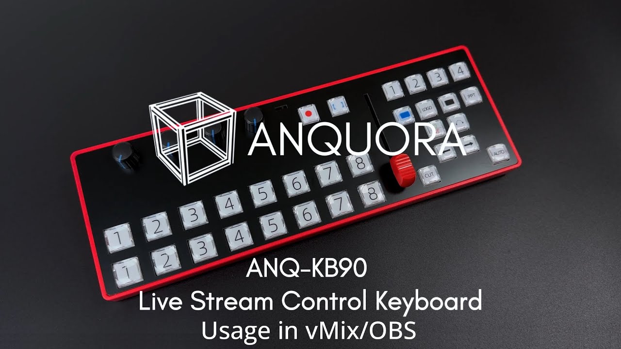 ANQ-KB90 Live Streaming Contorl Keyboard Setup in vMix/OBS - YouTube