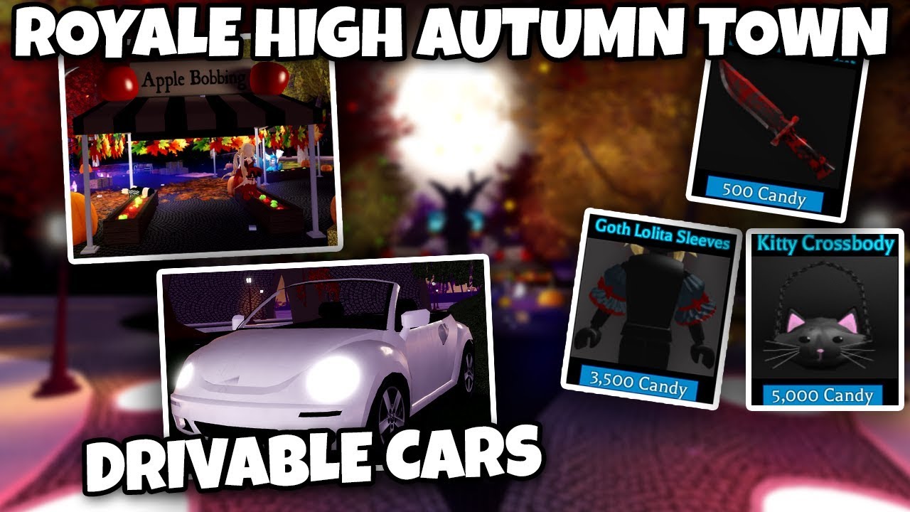 EXPLORING AUTUMN TOWN IN ROYALE HIGH! + DRIVABLE CARS AND OLD HALLOWEEN ...