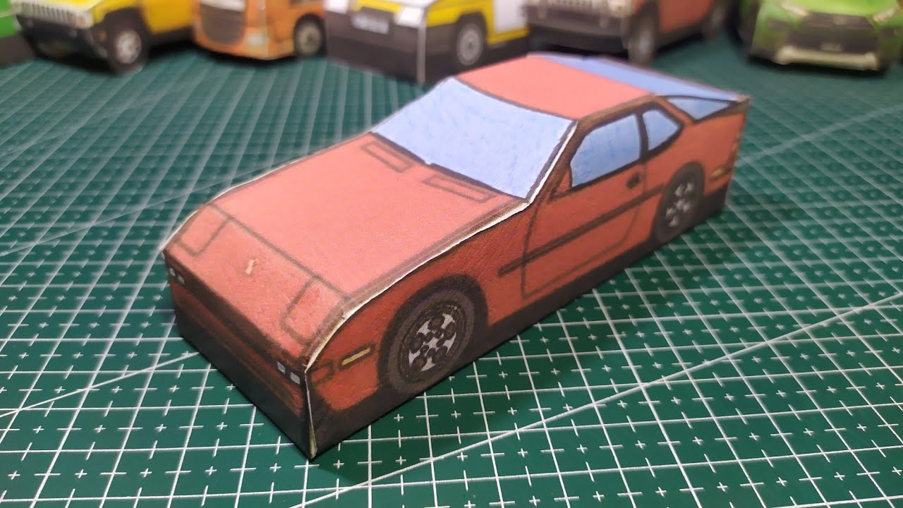 PORSCHE 944 - PAPERCRAFT - YouTube