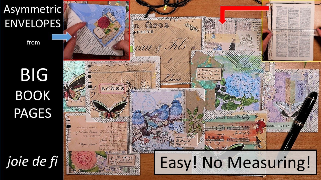 Asymmetric ENVELOPES From BIG BOOK PAGES ⭐No Measuring Tutorial - YouTube