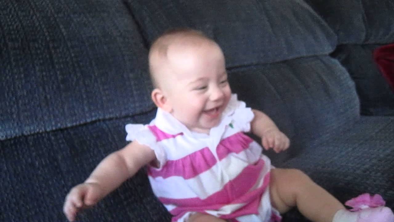 Baby Belly Laughing Till She Falls Over!!! - YouTube