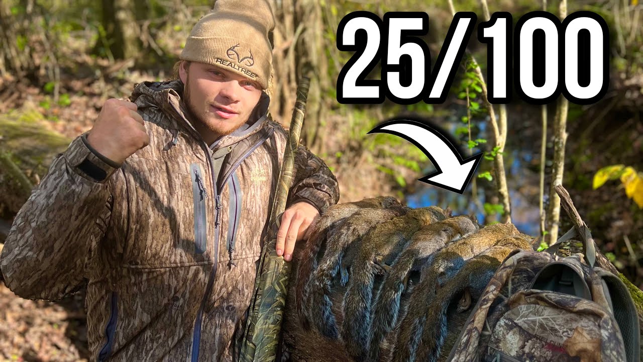 Day 3 Hunting One Hundred Squirrels - YouTube