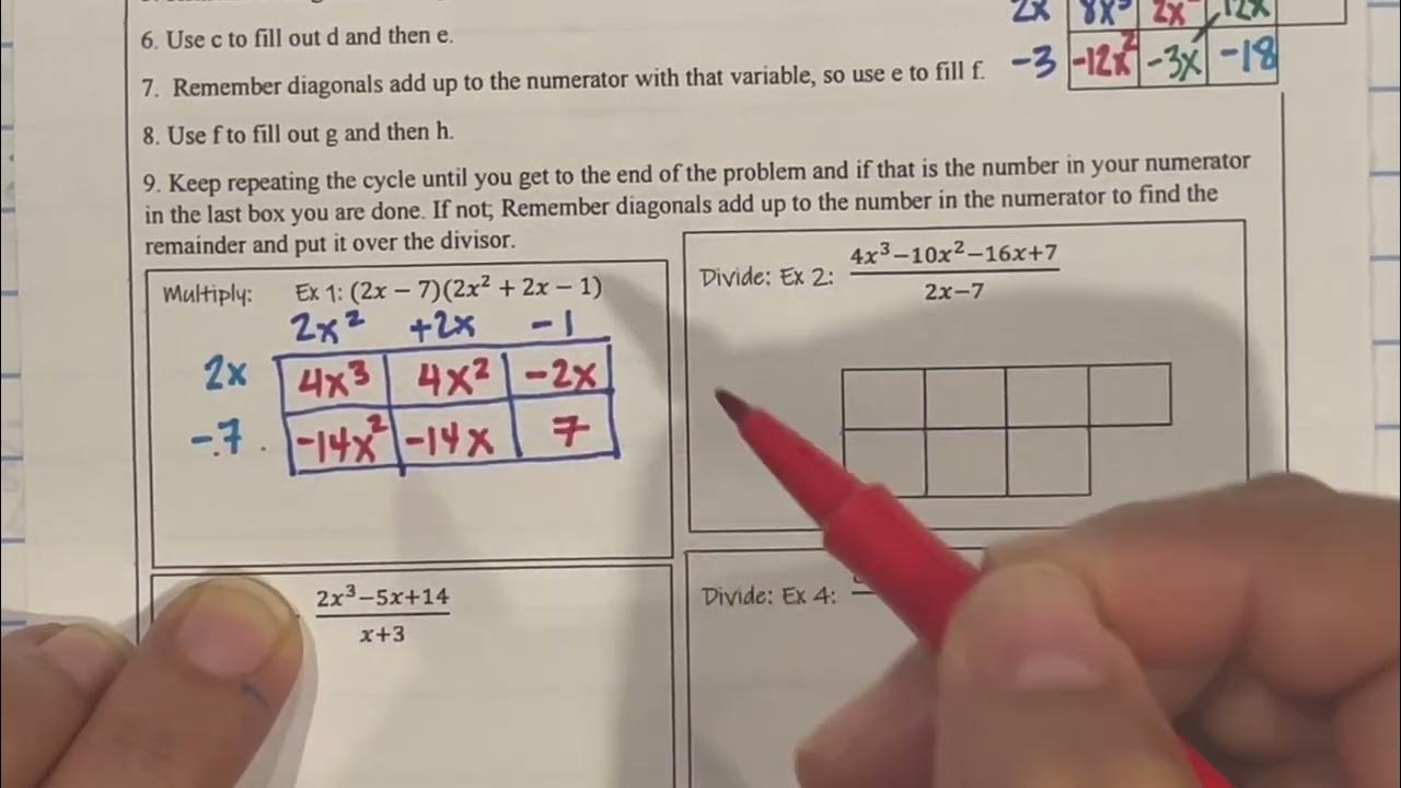 DIVIDING POLYNOMIALS: Box Method - YouTube