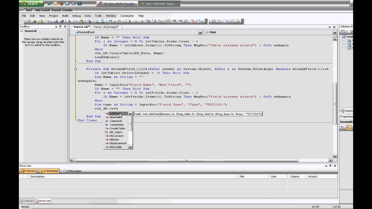 VB oledb Access Database - YouTube