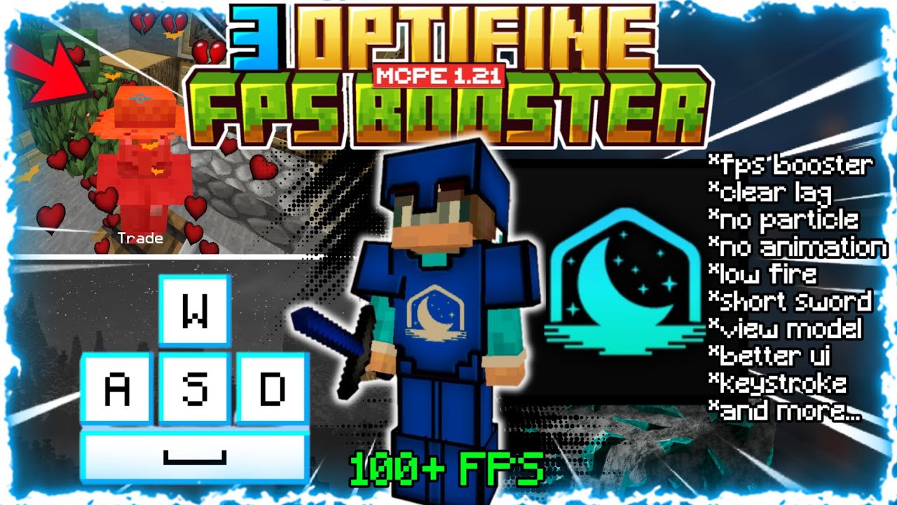 RILISS‼️ BEST 3 OPTIFINE CLIENT TERBARU UNTUK MCPE 1.21+ Keystroke, No Particle, Clear Lag ...