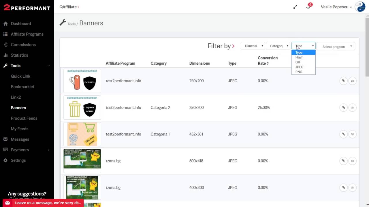 How do I get an advertiser's banner? - 2Performant Tutorial - YouTube