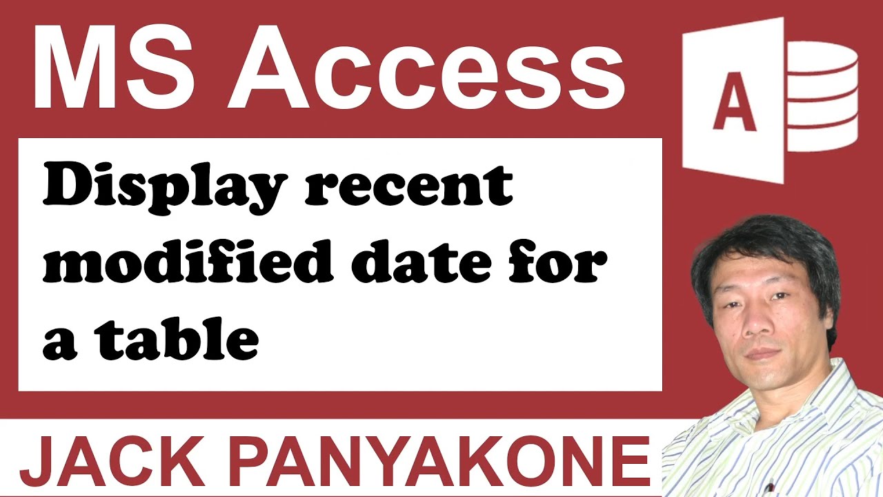 Display last update date for the table - YouTube