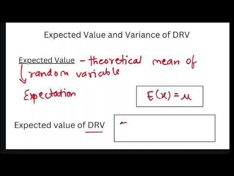 Lect 5: Expected Value and Variance of Discrete Random Variable | Probability & Statistics ...