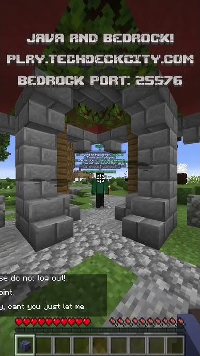 Join my Minecraft Server! Java and Bedrock! Play now! #shorts # ...