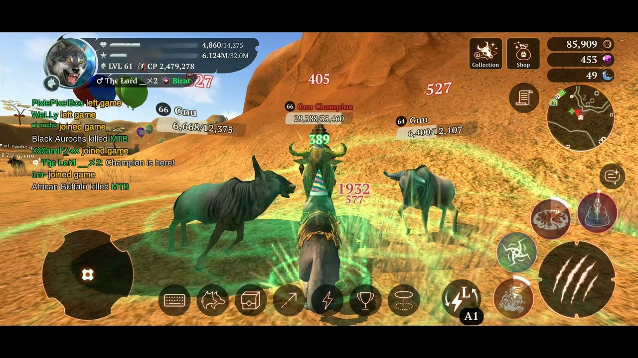 The Wolf - Gnu Champion in Featured Savannah Valley🏆 - YouTube