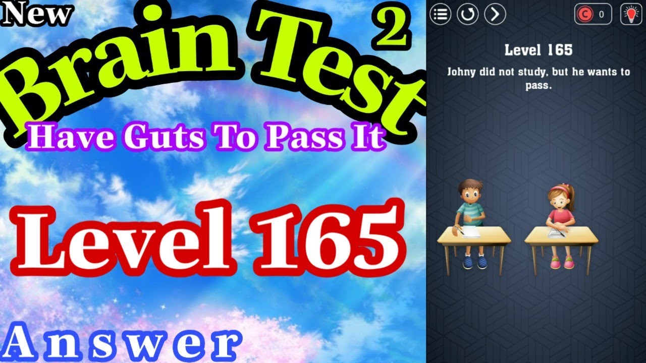《Brain Test Level 165》Have Guts To Pass It - Answer Solution / Đáp Án ...