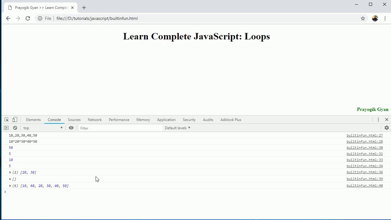 Javascript Array Functions In Hindi Part8 Youtube 2935