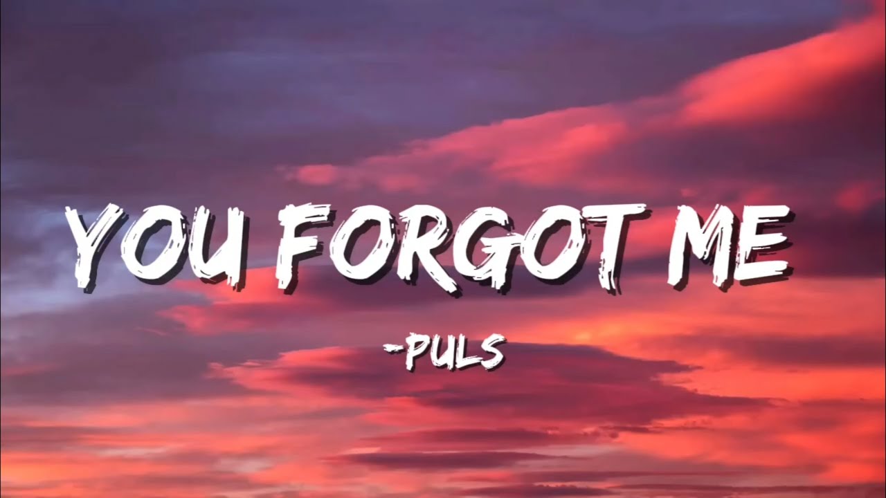 YOU FORGOT ME - Puls || THIS SONG WILL HIT HARD 💔 - YouTube