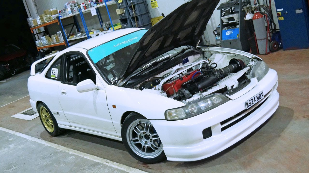 Integra gets alignment ready for the track! - YouTube