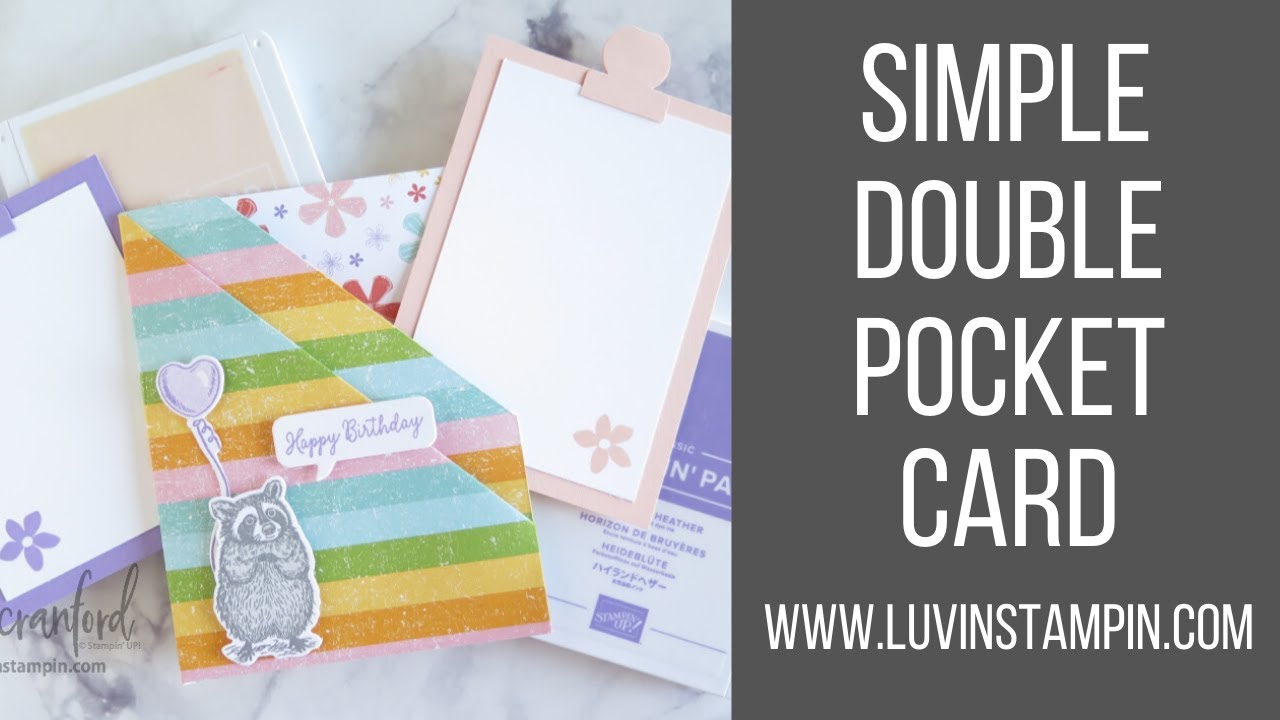 Simple Double Pocket Fun Fold Card - YouTube