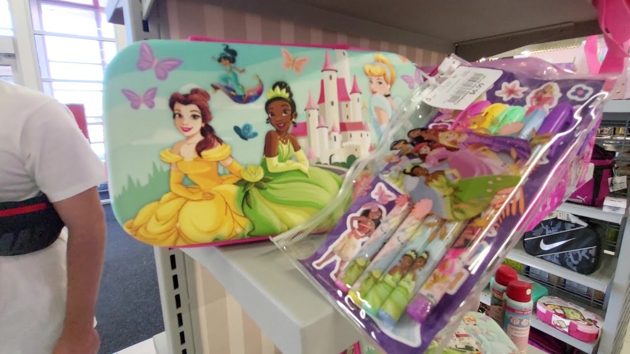 DISNEY PRINCESS PEN WRITING SET & LUNCH BOX - CINDERELLA MOANA SNOW ...