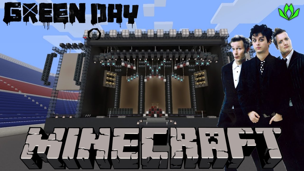 Green Day Minecraft Concert Stage - Hella Mega Tour Stage - YouTube