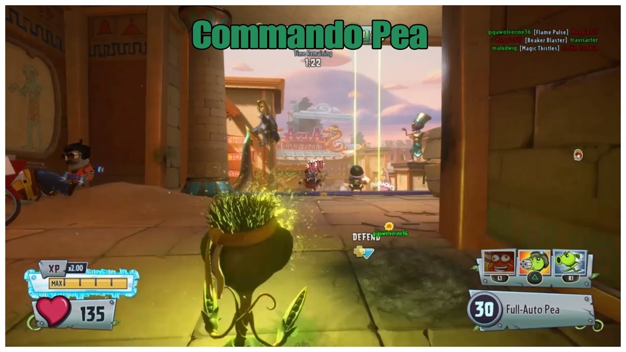Plants vs Zombies Garden Warfare 2 - Commando Pea - YouTube