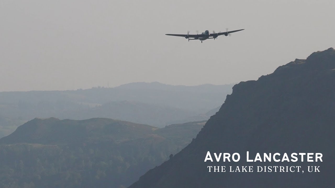 Avro Lancaster WW2 Bomber Low-Level Through The Lake District LFA17 ...