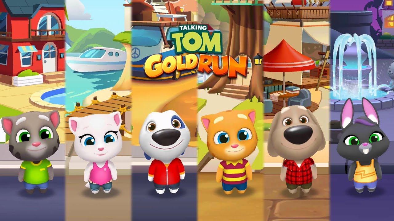 Talking Tom Gold Run Discover all the characters - Gameplay walkthrough ...
