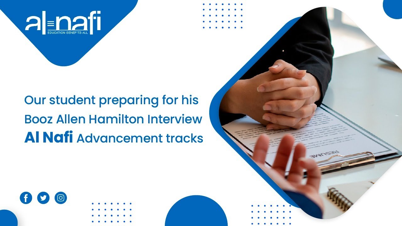 Our student preparing for his Booz Allen Hamilton Interview | Al Nafi ...