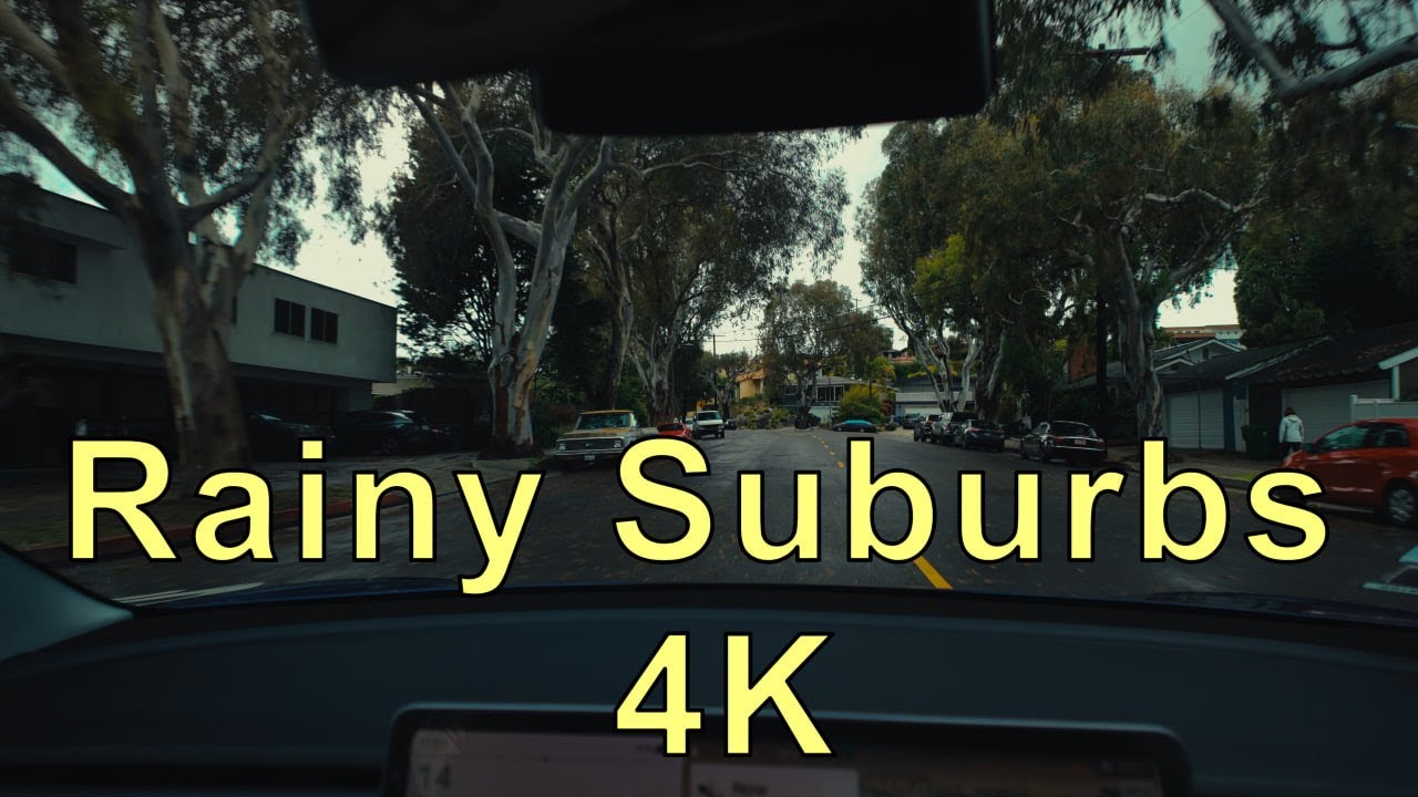 Relaxing Drive in Rainy Suburbs, California ASMR 4K - YouTube