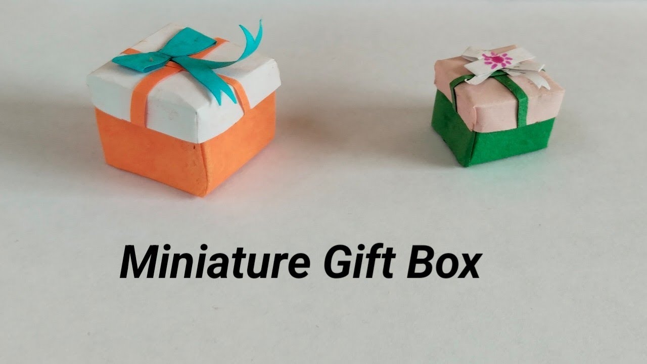 Miniature Gift Box Making with Paper|Mini Gift Box Making@Bhagya'sArt ...