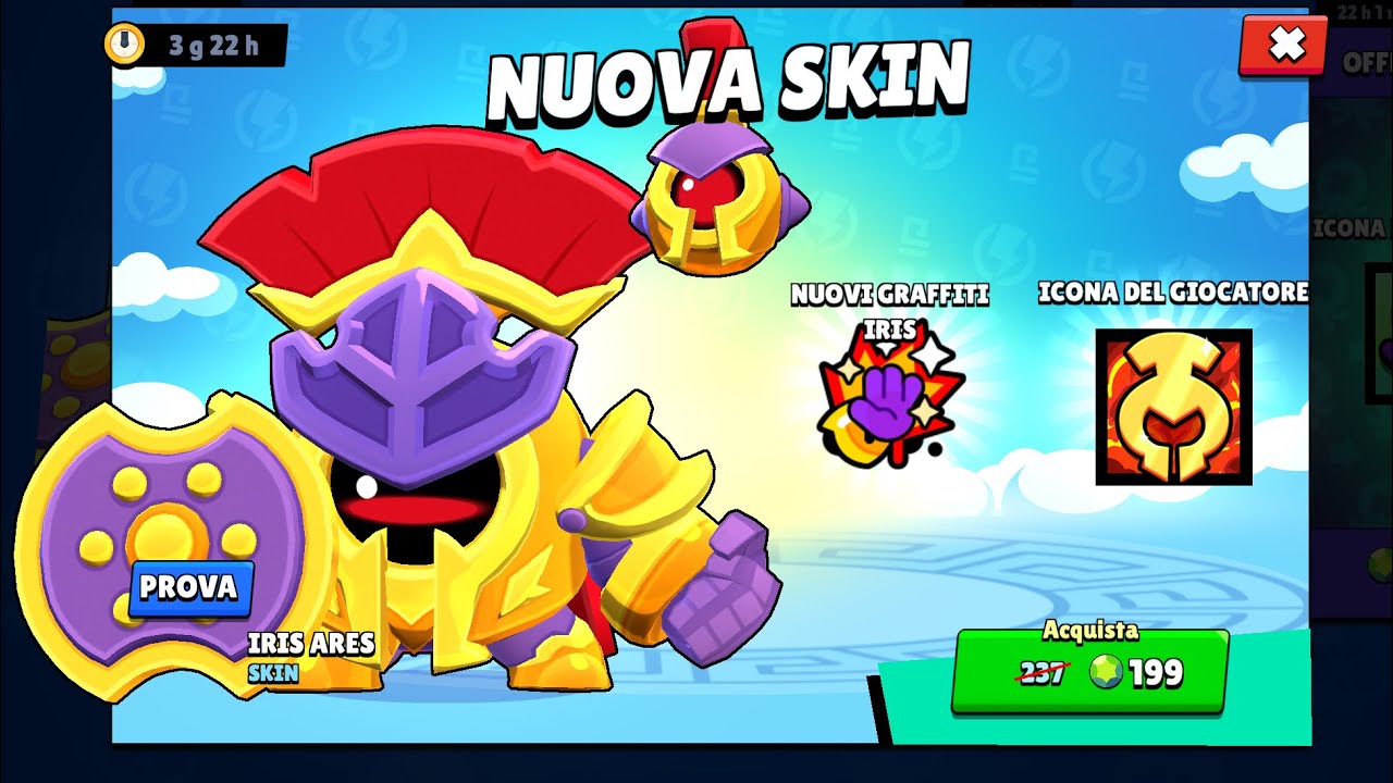 New skin: iris ares😍👻 #brawlstars #foryou #ita - YouTube