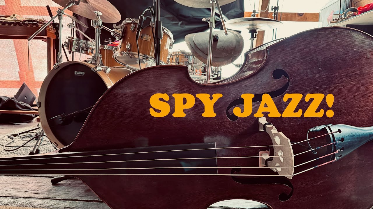 A human composing livestream: Spy Jazz with my Upright bass! - YouTube
