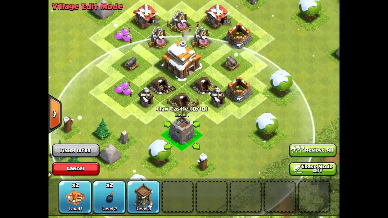 CoC defense base TH 3 - YouTube