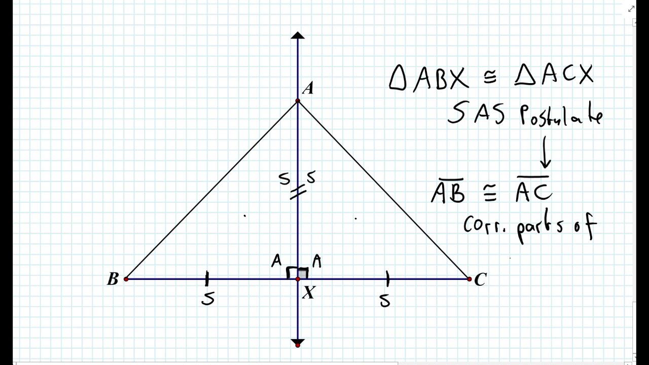 Perpendicular & Angle Bisector Theorems - YouTube