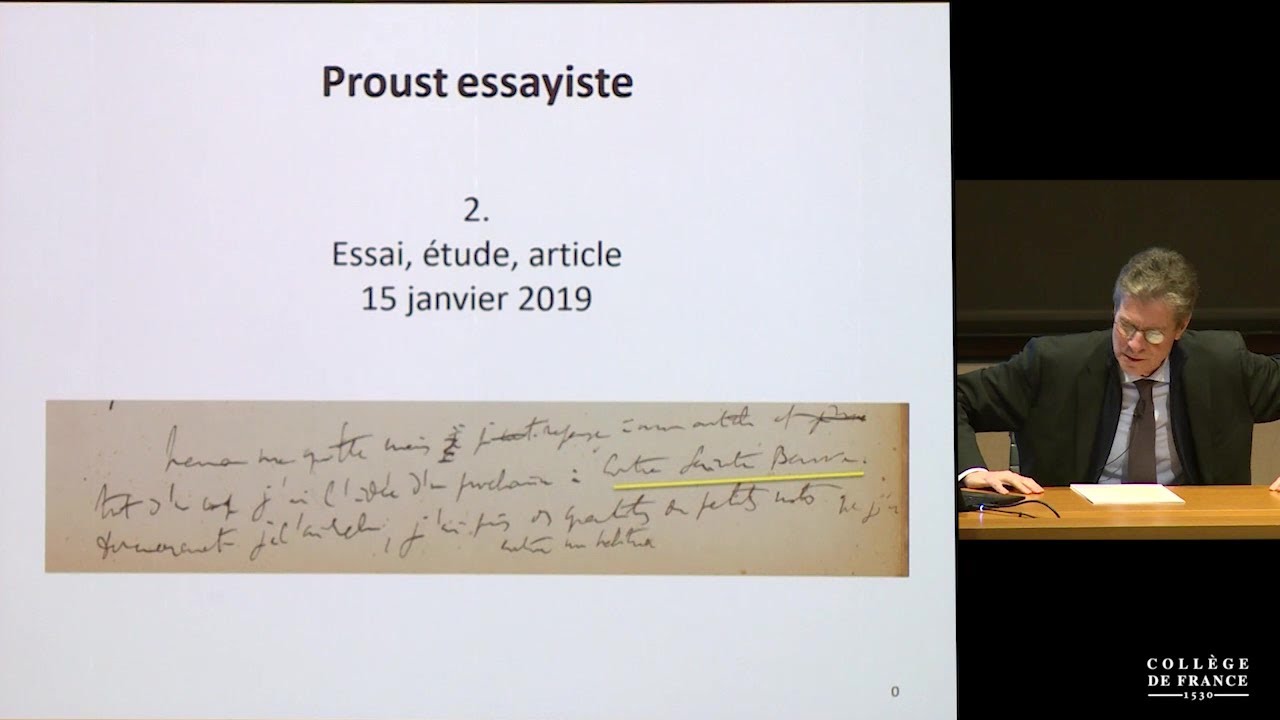 Proust essayiste (2) - Antoine Compagnon (2018-2019) - YouTube