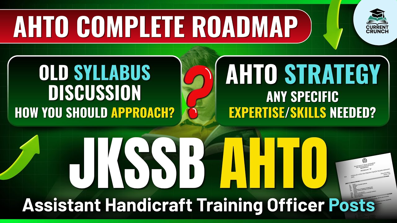 JKSSB AHTO Strategy | Old Syllabus Discussion | Any Specialization ...