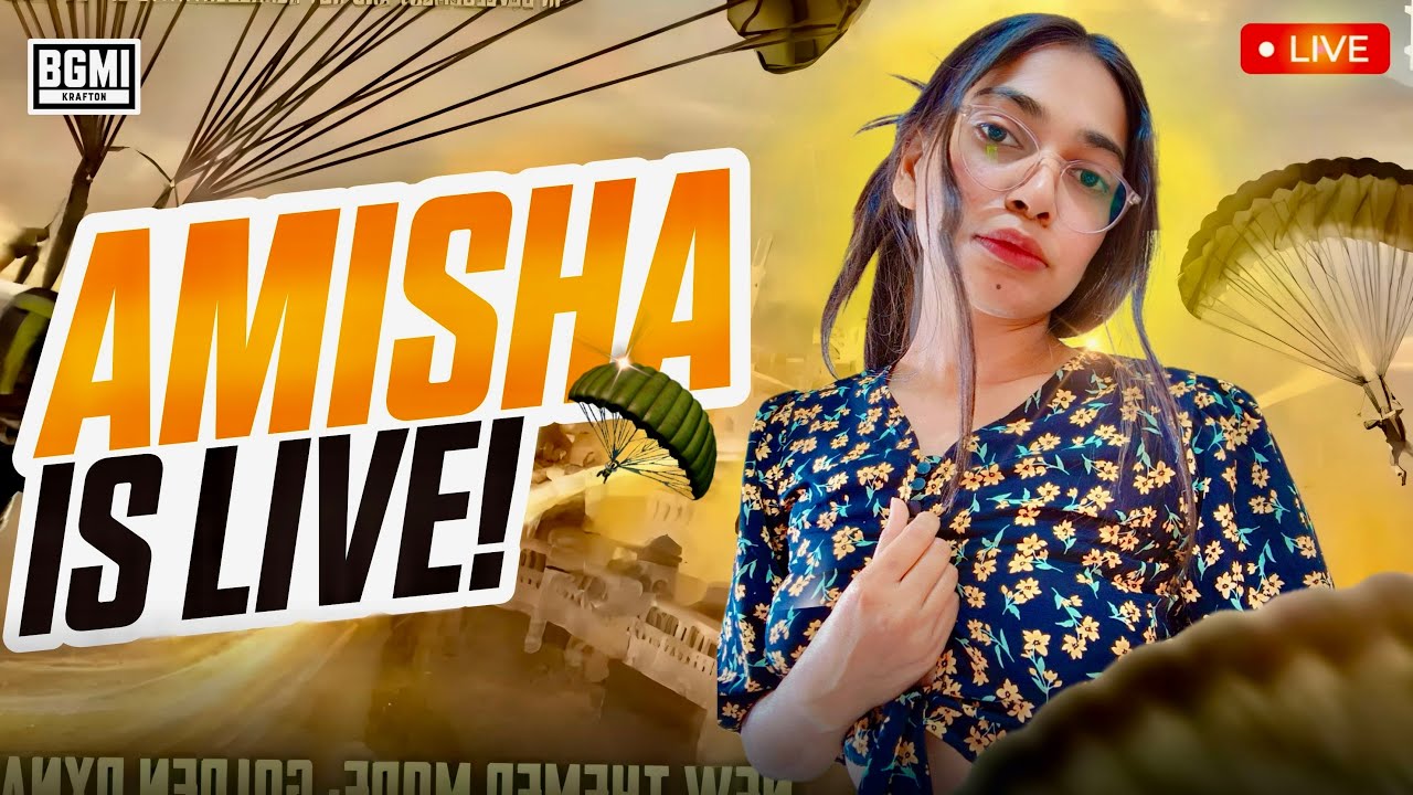 NEW UPDATE 3.7 COMING SOON🔥 AMISHA IS LIVE | BGMI LIVE #bgmi #bgmilive #bgmigirlgamer - YouTube