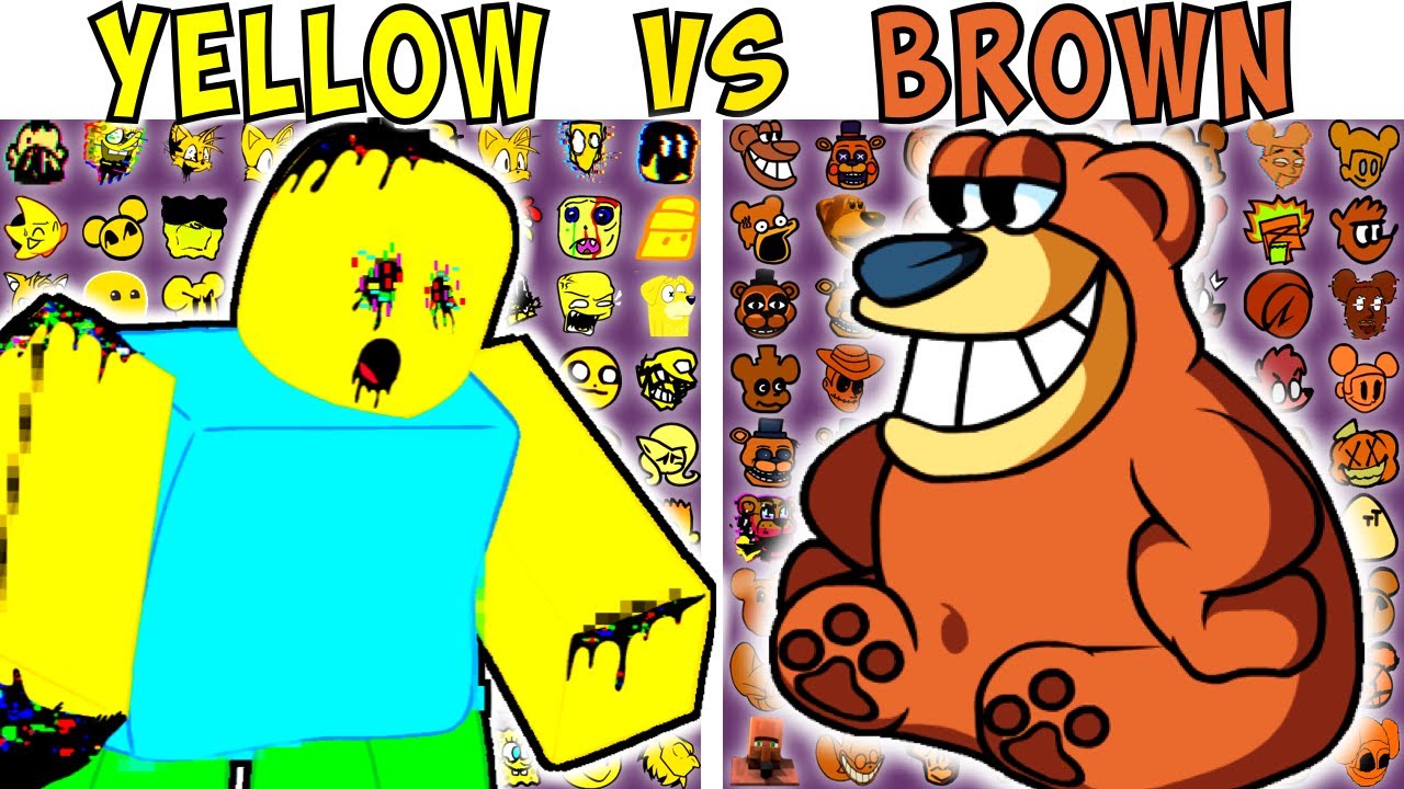 FNF Character Test | Gameplay VS My Playground | ALL Yellow VS Brown ...