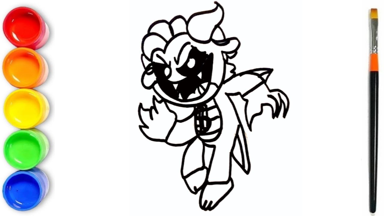 How To Draw Simon Smoke | Poppy Playtime | Nightmare Critters - YouTube