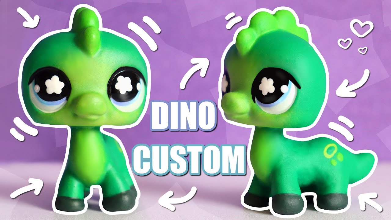 Dinosaur LPS Reveal 👀 | Let's Paint Littlest Pet Shop Custom - YouTube