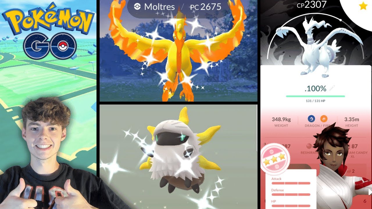 Hundo Reshiram With Special Background! Shiny Larvesta/Galarian Bird ...